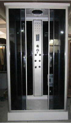 China Acryllic Back Panels square corner shower stalls , 4 way Faucet / diverter steam shower cubicle supplier