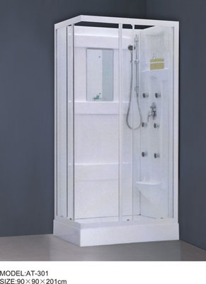 China 5mm Thickness doors square shower enclosure 900 x 900 , stand alone shower stalls 1 hole Handle supplier