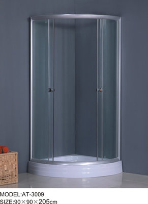 China Acrylic corner entry shower enclosure with tray , bathroom shower cubicles pop - up Waste drain supplier