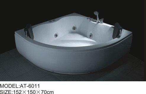 China Double persons Air Bubble Bathtubs with jets 2 Pillows hot / cold water faucet supplier