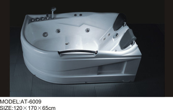China 120 * 170 * 65cm jetted soaker tub 65cm Tray , bathroom jet tubs pop - up Waste drain supplier