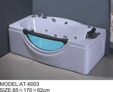 China 6 adjustable feet bubble jet bathtub White color , free standing air bathtubs excellent penetrability supplier