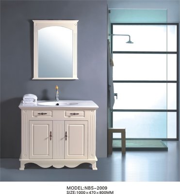 China High end Traditional Bathroom Vanities Stainless steel soft hinges Ivory  flush color supplier