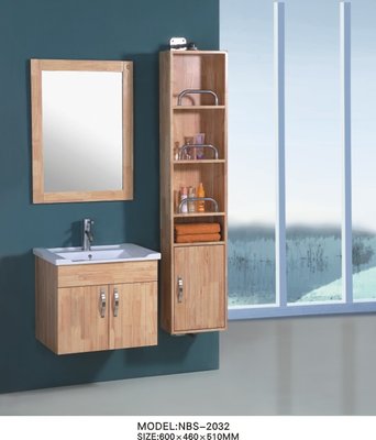 China Wall Hanging Bathroom Cabinets 60 X 46 X 51 / cm , 16mm oak wooden bathroom wall cabinets supplier
