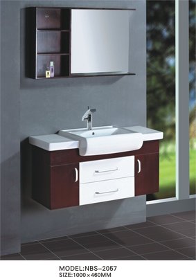 China 48 inch solid wood bathroom vanity furniture style Full Extension drawers supplier