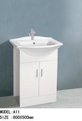 China 1 door 1 drawer waterproof MDF Bathroom Cabinet without top soft closing door supplier