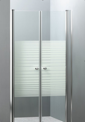 China Stripe Color small Corner Shower Enclosures Tempered  glass Material Magnet lock strip supplier
