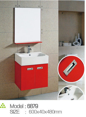 China Walnut color designer bathroom vanities , wall mounted vanities for small bathrooms supplier