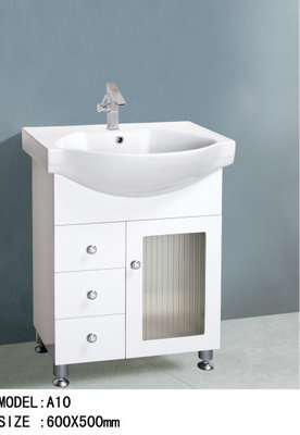China Floor mounted PVC bathroom cabinet various deisgn Stainless steel soft hinges supplier