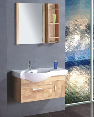 China Single ceramic sink thin bathroom vanity , contemporary bathroom vanity cabinets colors available supplier
