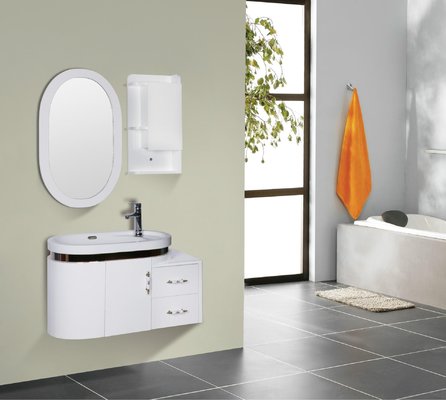 China Round type 15mm PVC Material ceramic vanity top with integrated sink 90 X 45 / cm supplier