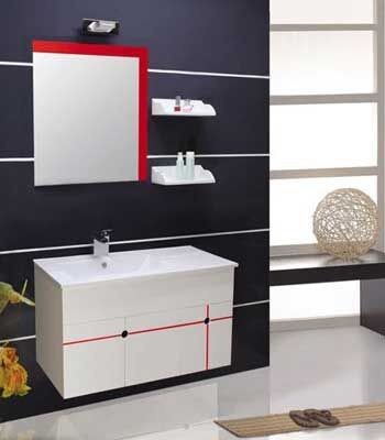 China 15mm PVC board Square Sinks Bathroom Vanities freestanding White flush Color supplier