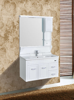 China Antique Classical Wall Hanging Bathroom Vanity Sink Mirror 100cm / Ceramic Basin supplier