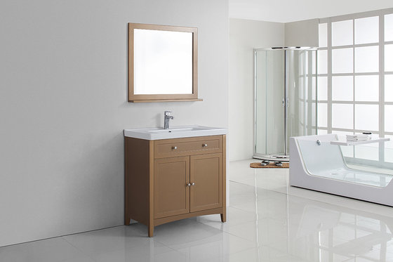 China Soft Closer Door MDF Bathroom Cabinet / MDF Bathroom Vanity For Hotel 800 * 470mm supplier