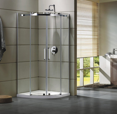 China Semi - Frameless Curved Glass Shower Door Enclosures For Bathroom 100 X 100 X 195 cm supplier