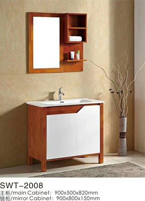 China 16mm Oak / Plywood Ceramic 36 Inch Bathroom Vanity 2 Doors Without Drawer supplier