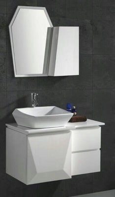 China Marble Countertop Ceramic Bathroom Wall Vanity Cabinets Square Type 80 x 48 x 85 / Cm supplier