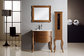 Red Wine color Traditional Bathroom Vanities mirrored Stainless steel soft hinges supplier