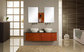 Ceramic basin double sink floating vanity 150/130 X 48 / cm , transitional bathroom vanities 22 doors supplier